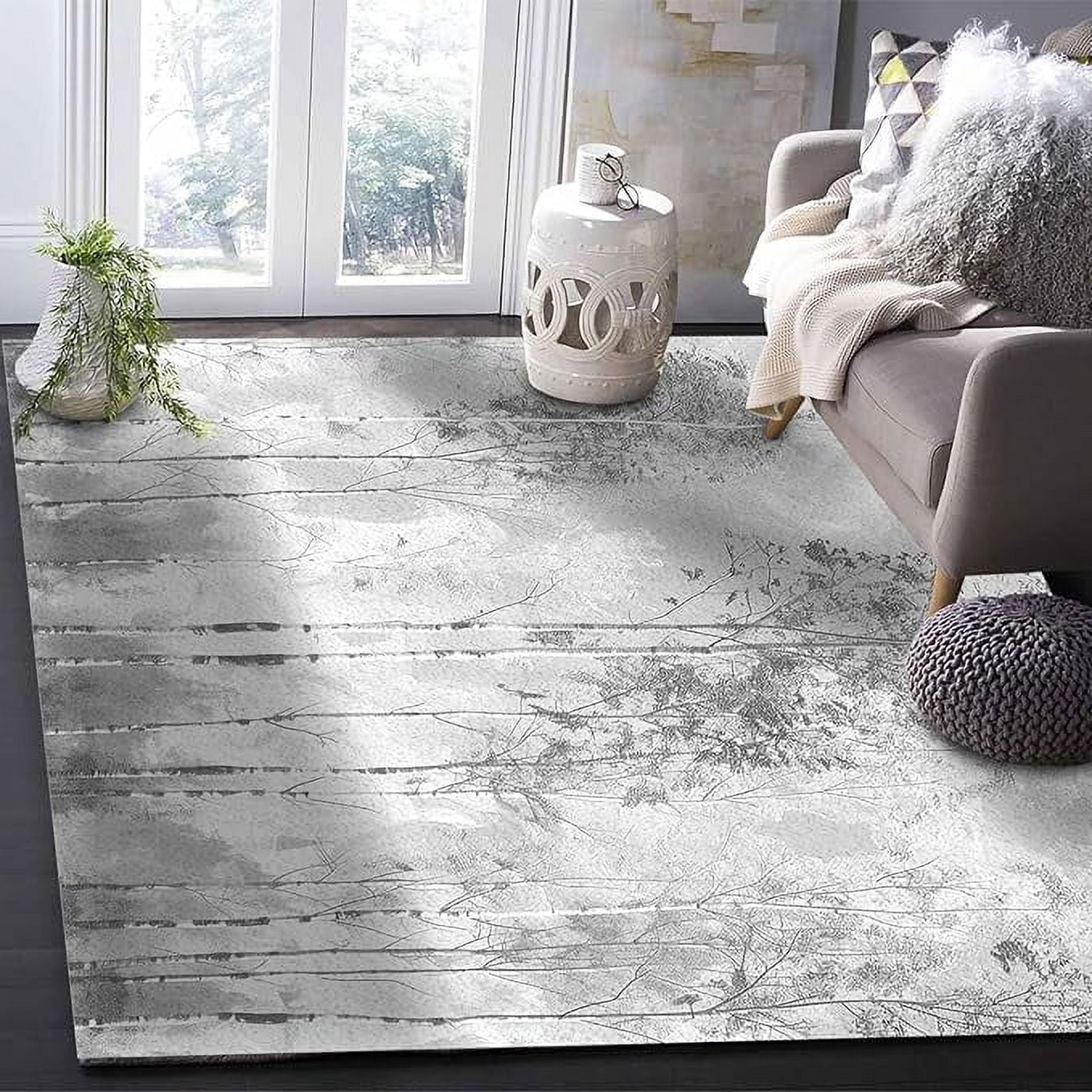 3 x 5ft Forests Tree Area Runner Rug Carpet,Outdoor Indoor Kitchen ...