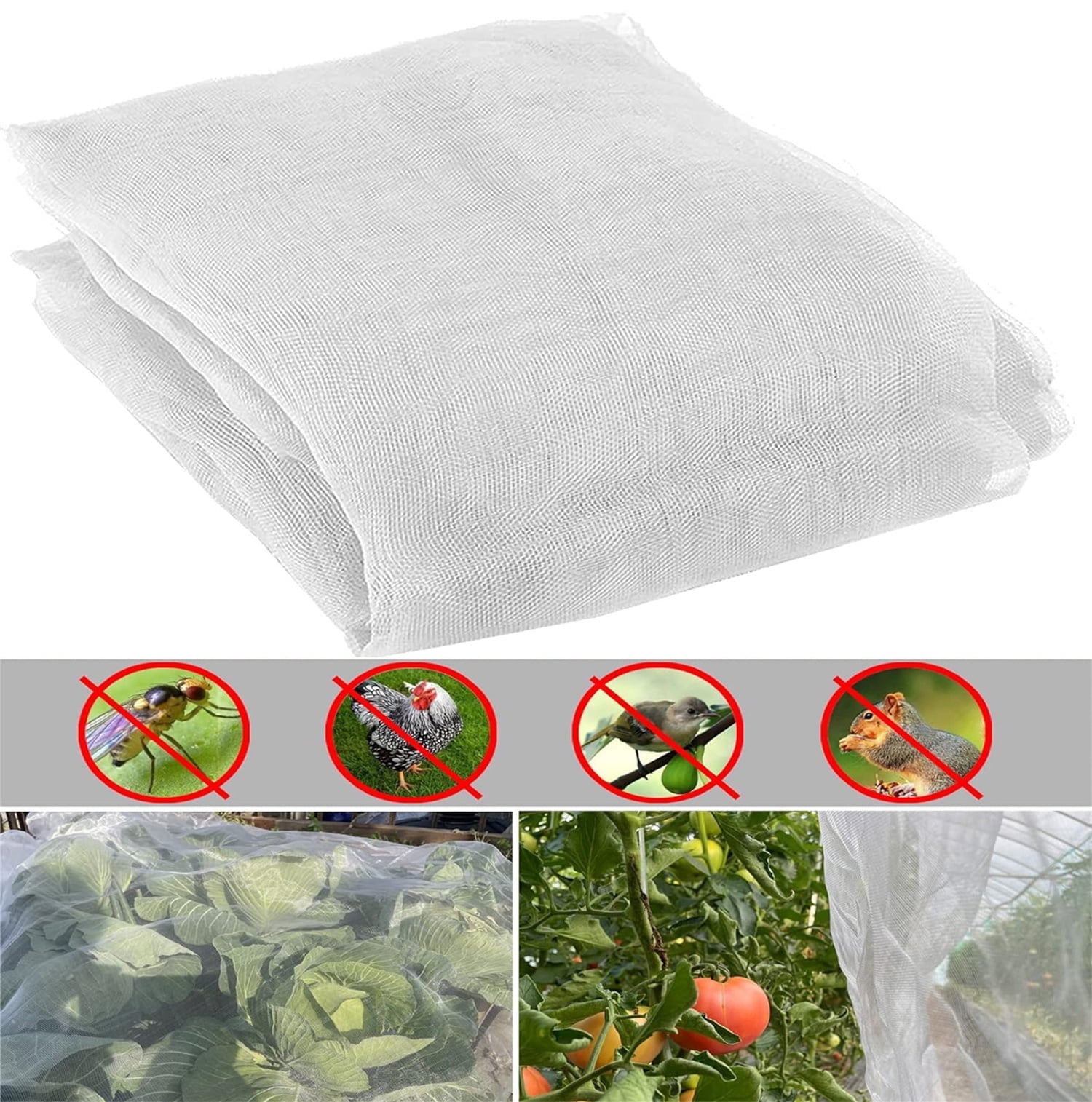 3 x 6M Garden Mesh Netting for Plants,Bexikou Fine Mesh Insect Netting Vegetable Plant ...