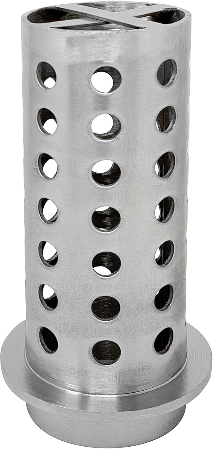 3" x 8" Perforated Flask with Flange Grade 304 Stainless Steel Flask ...