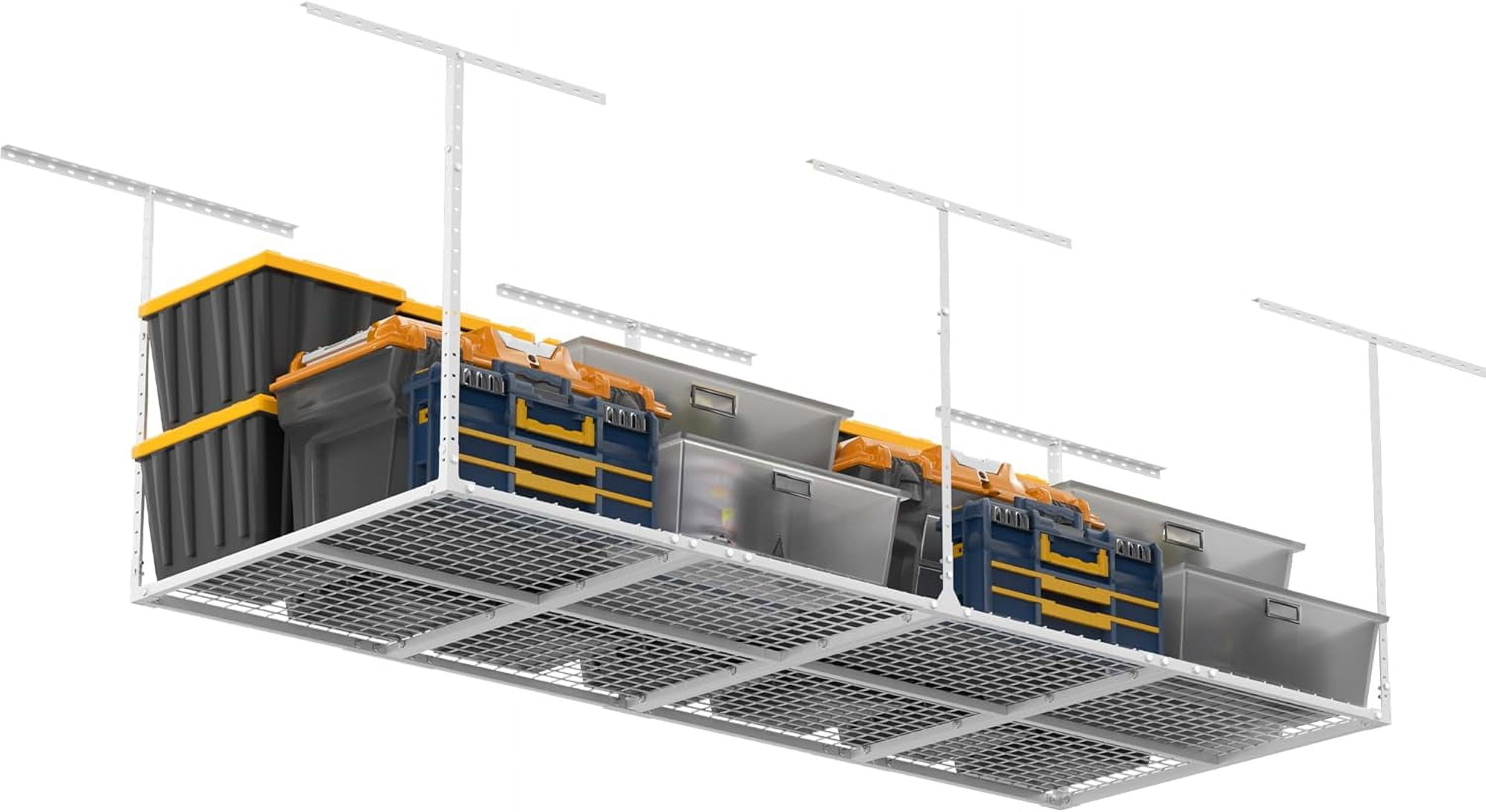 3 x 8FT Overhead Garage Storage Rack, Adjustable Ceiling Storage Racks ...
