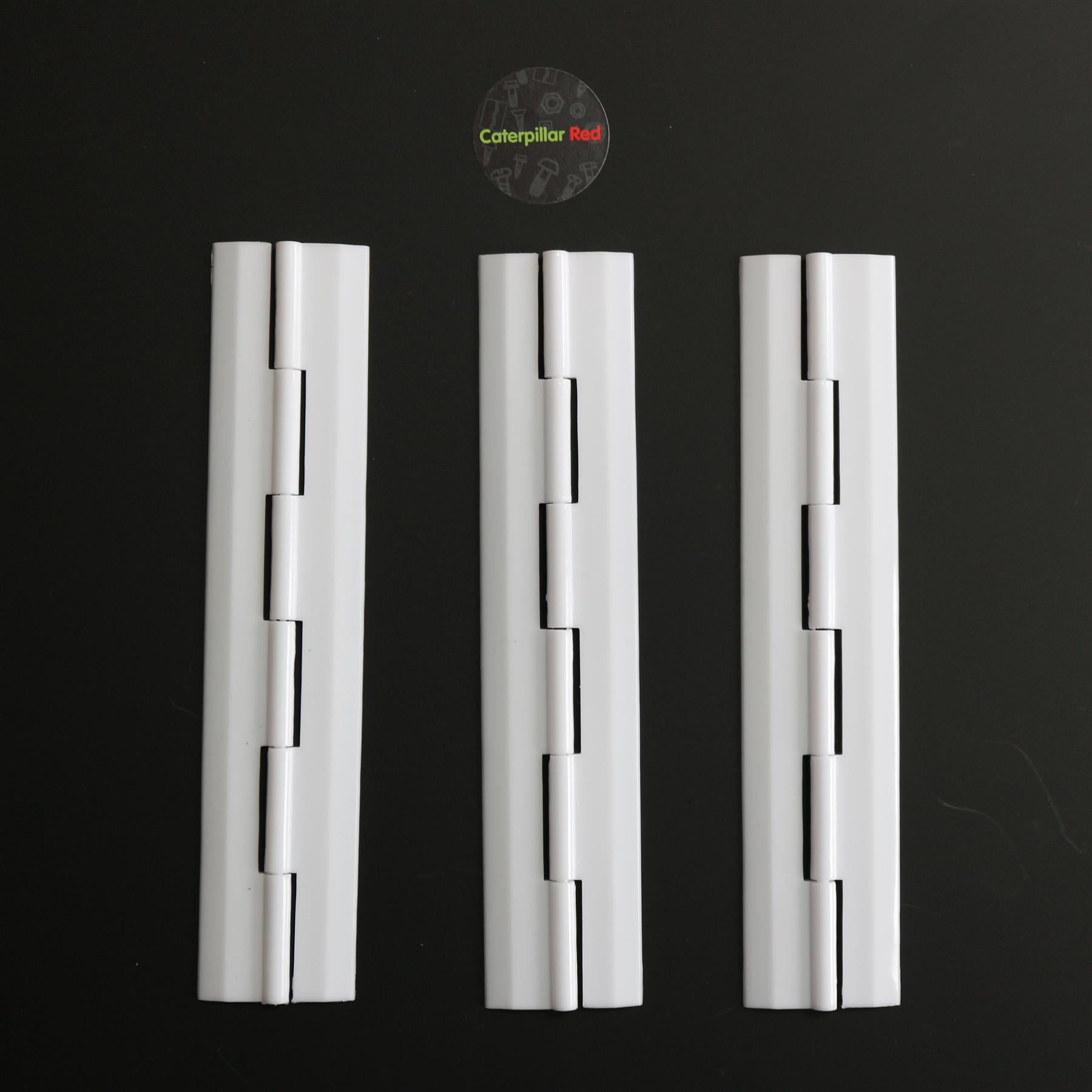 3 x Acrylic Hinge 200mm (7 7/8 in), White Continuous Acrylic Piano ...