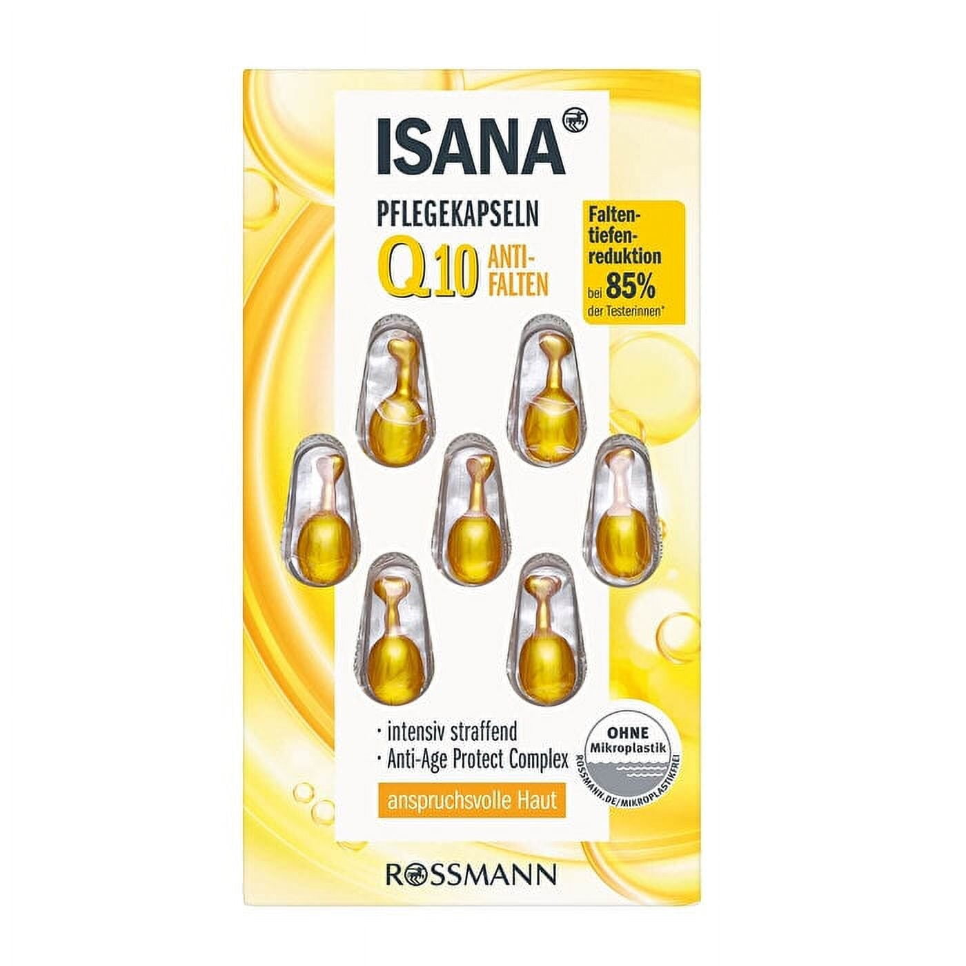 3 x ISANA Q10 anti-wrinkle care capsules, 3 x 7 Capsules (21 ...