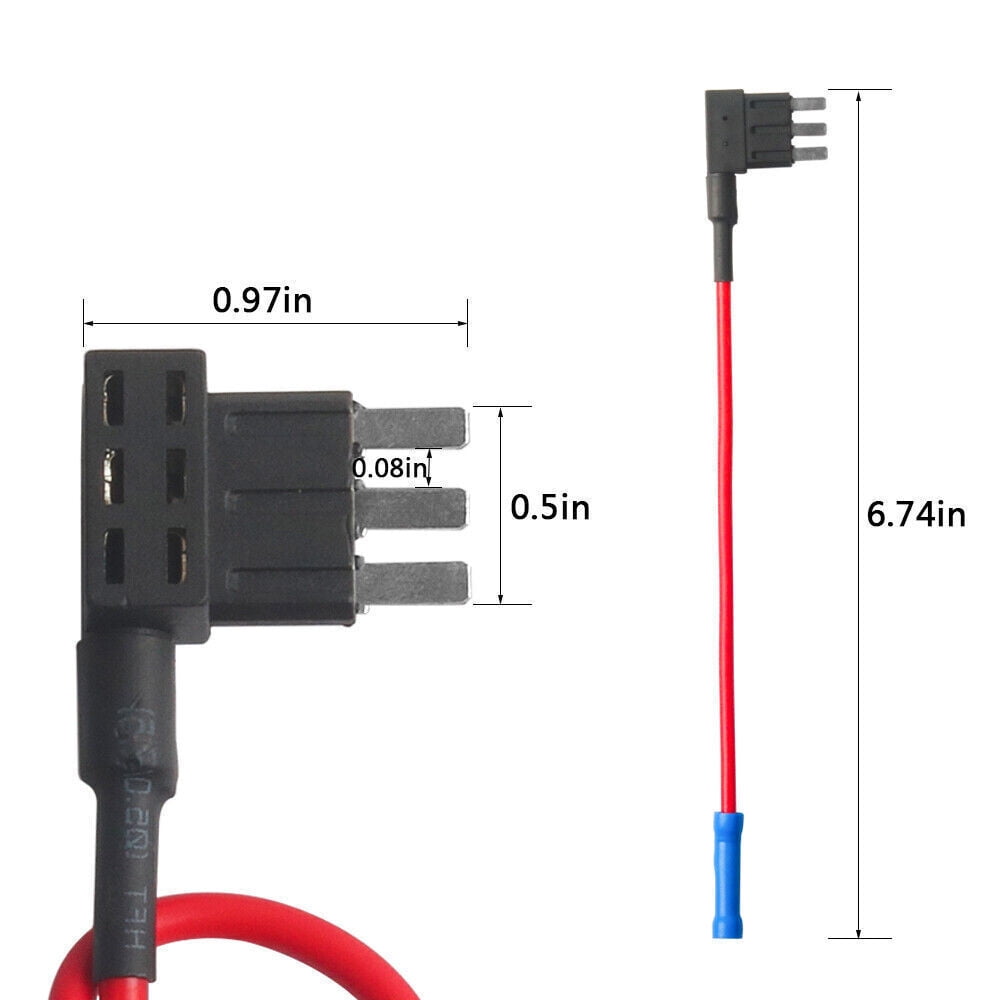 3 x Micro3 Blade ATL Fuse Adapter tap DUal Circuit Adapter Holder 12v ...