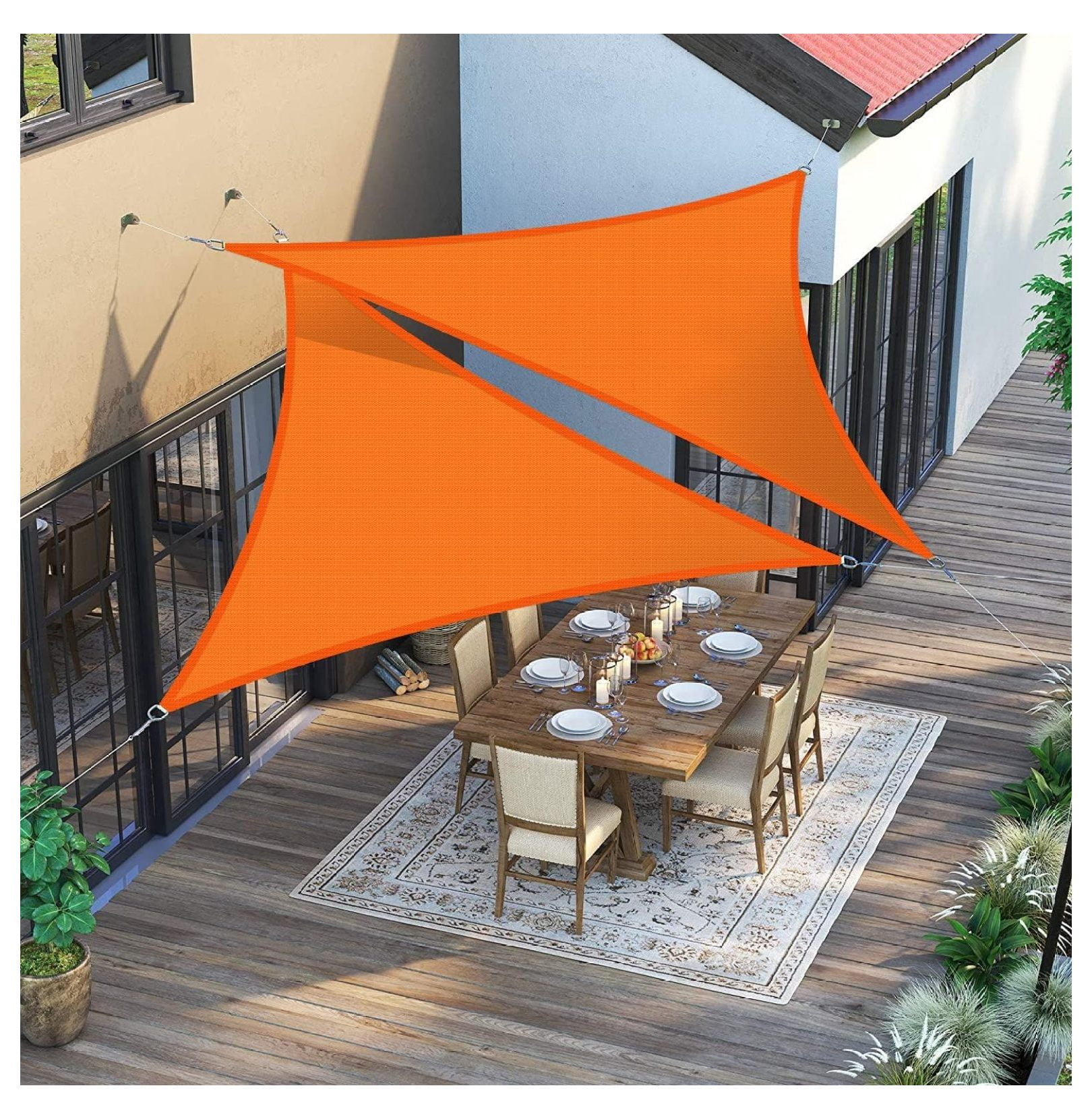 3' x 3' x 3' Shade Sails Equilateral Triangle Canopy Shade Fabric ...