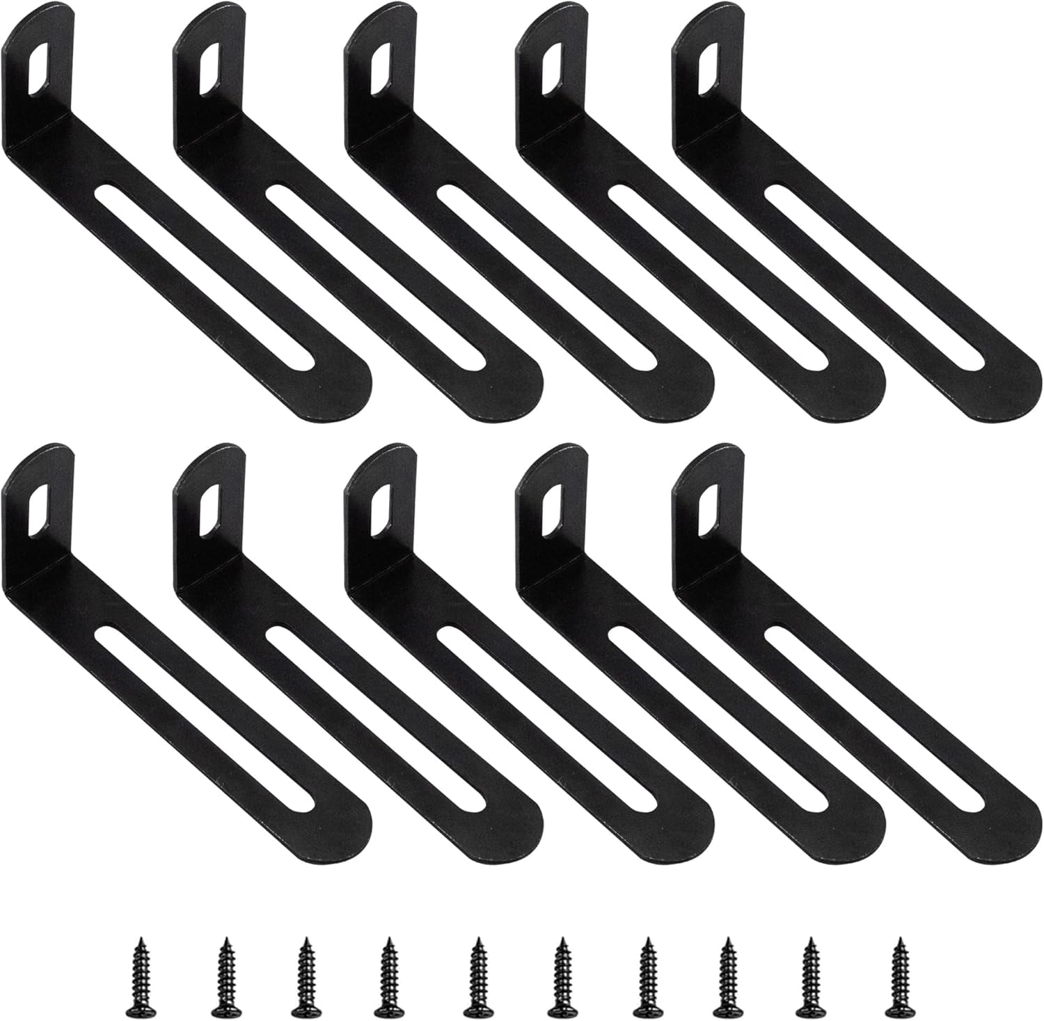 3"x1.2"x0.6"Adjustable Right Angle Brackets Metal L Bracket Heavy Duty 90 Corner Fastener L ...