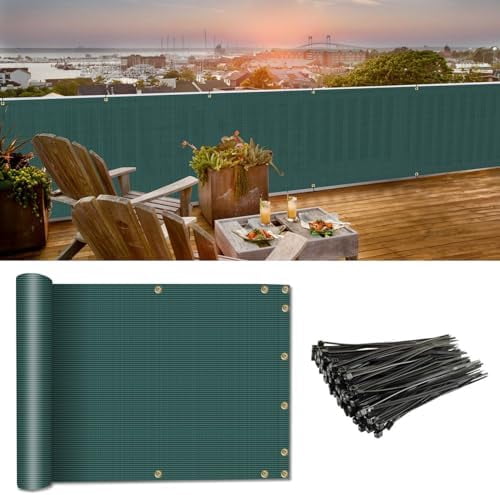 3'x108' Balcony Privacy Fence Screen Mesh Balcony Cover for Balcony ...