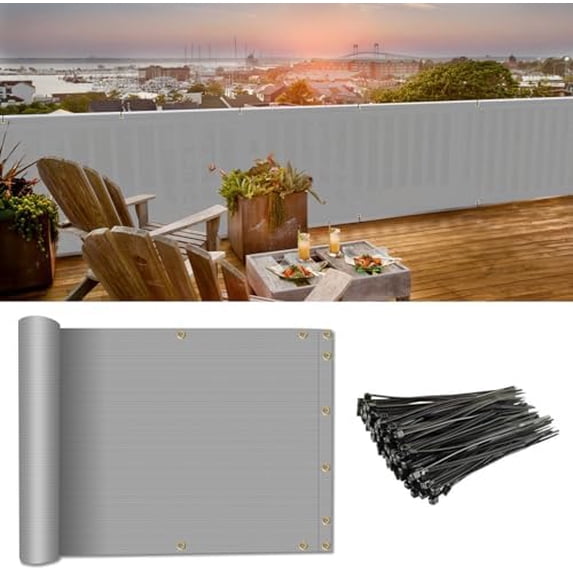 3'x130' Balcony Privacy Fence Screen Mesh Balcony Cover for Balcony ...