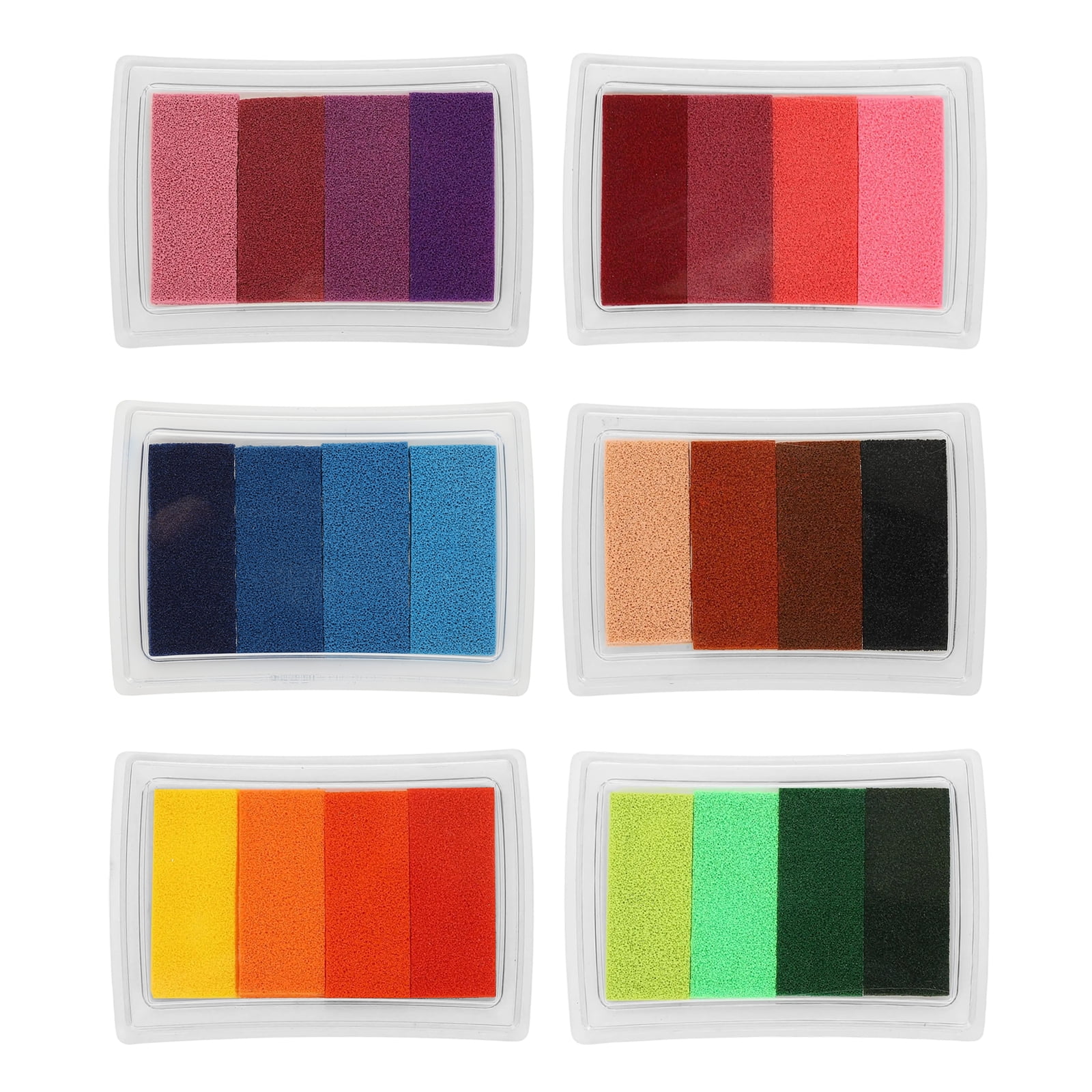 3"x2.2" Craft Ink Pad for Rubber Stamp, 24Pcs Washable Stamp Pad Card ...