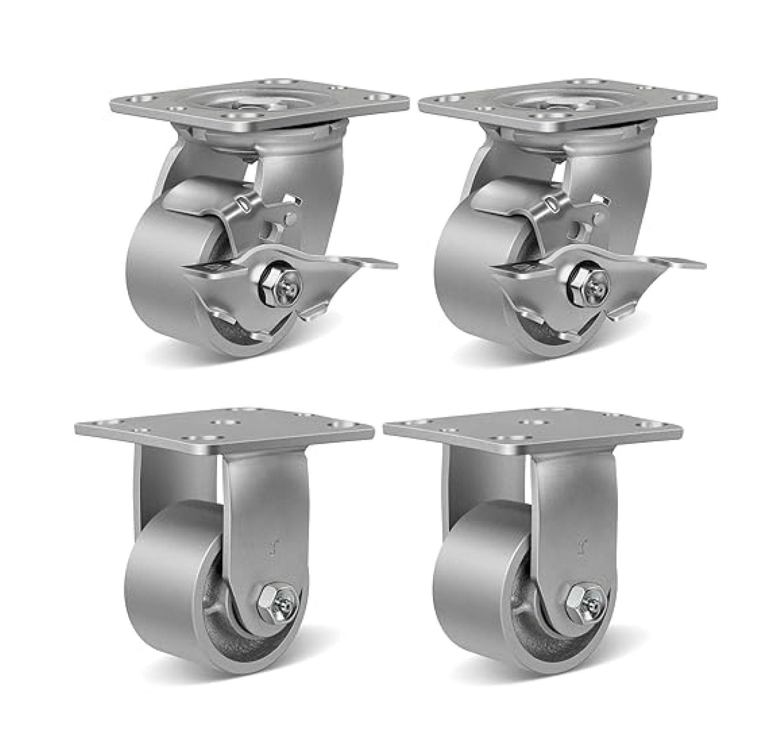 3"x2" Heavy Duty Caster Steel Cast Iron Wheel - Industrial Caster ...