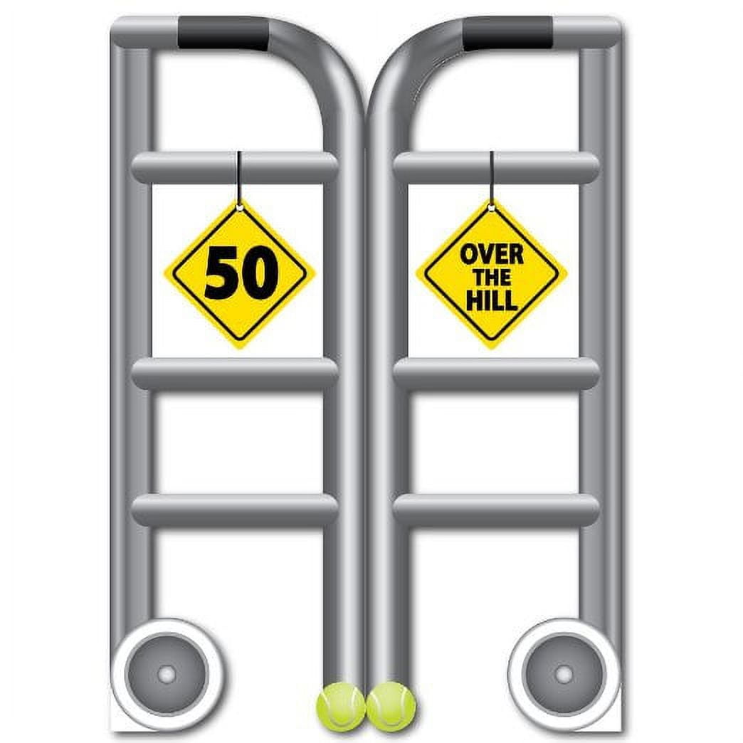 3'x4' Giant 50th Birthday Card - Over the Hill Walker - Walmart.com