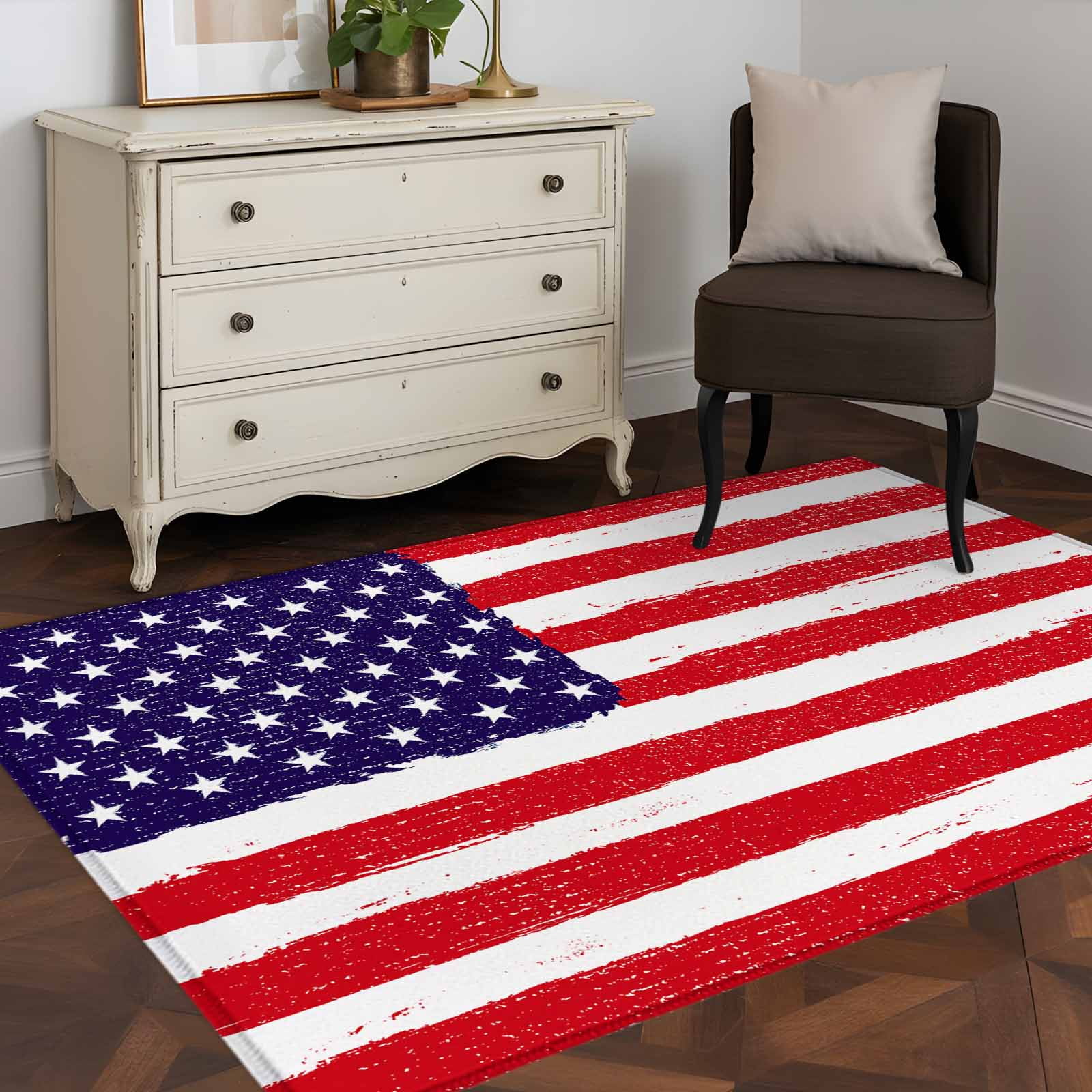 3'x5' Area Rugs, American Flag Indoor Outdoor Area Rug for Living Room ...