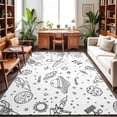 3'x5' Area Rugs, Cartoon Space Indoor Outdoor Area Rug for Living Room ...