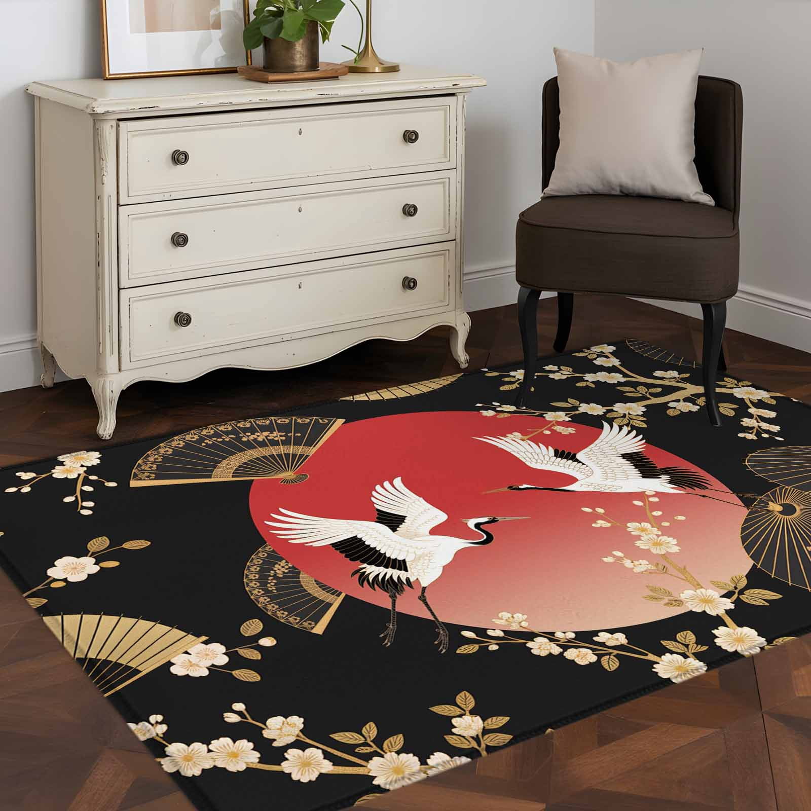 3'x5' Area Rugs, Cherry Blossom Indoor Outdoor Area Rug for Living Room ...