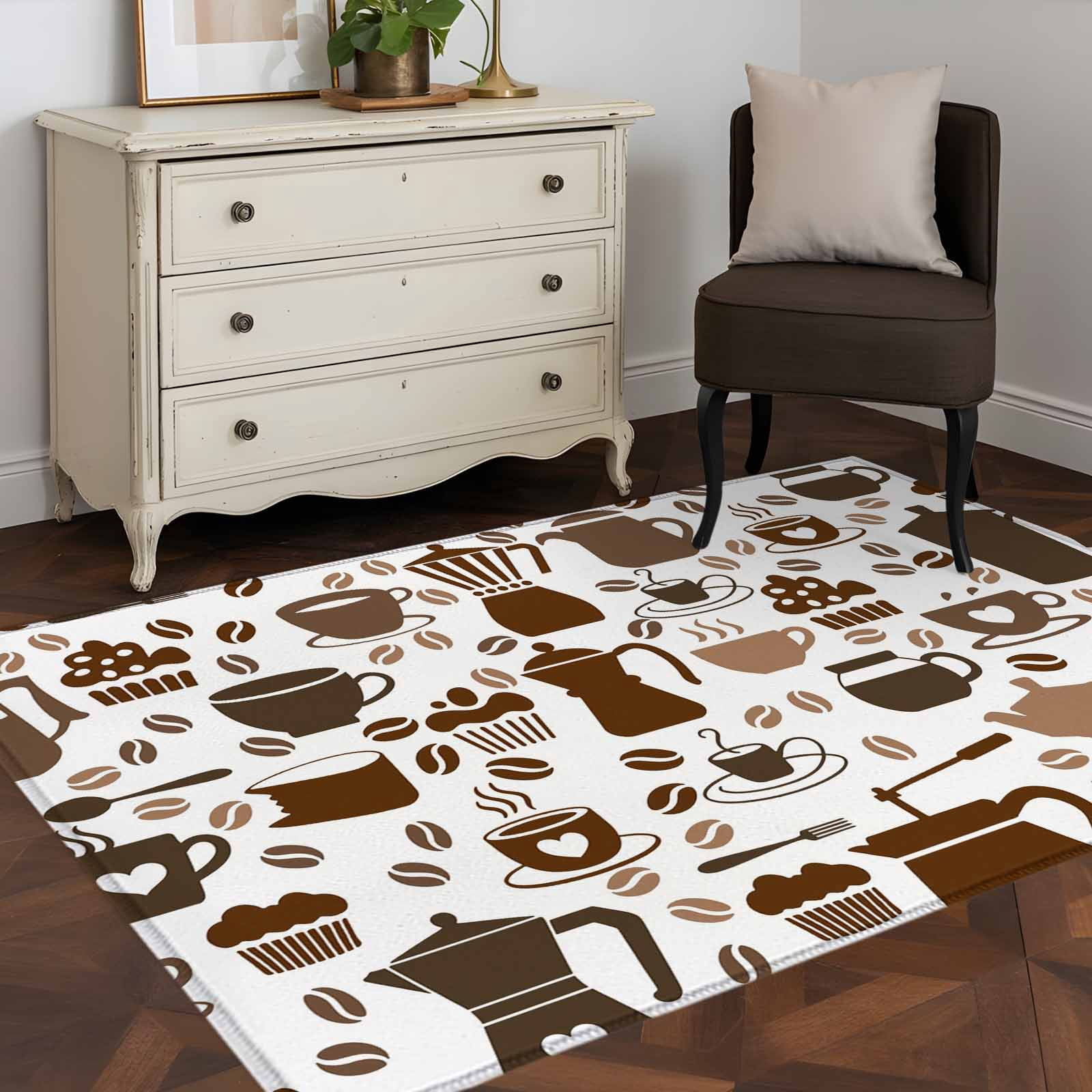 3'x5' Area Rugs, Coffee Beans Indoor Outdoor Area Rug for Living Room ...