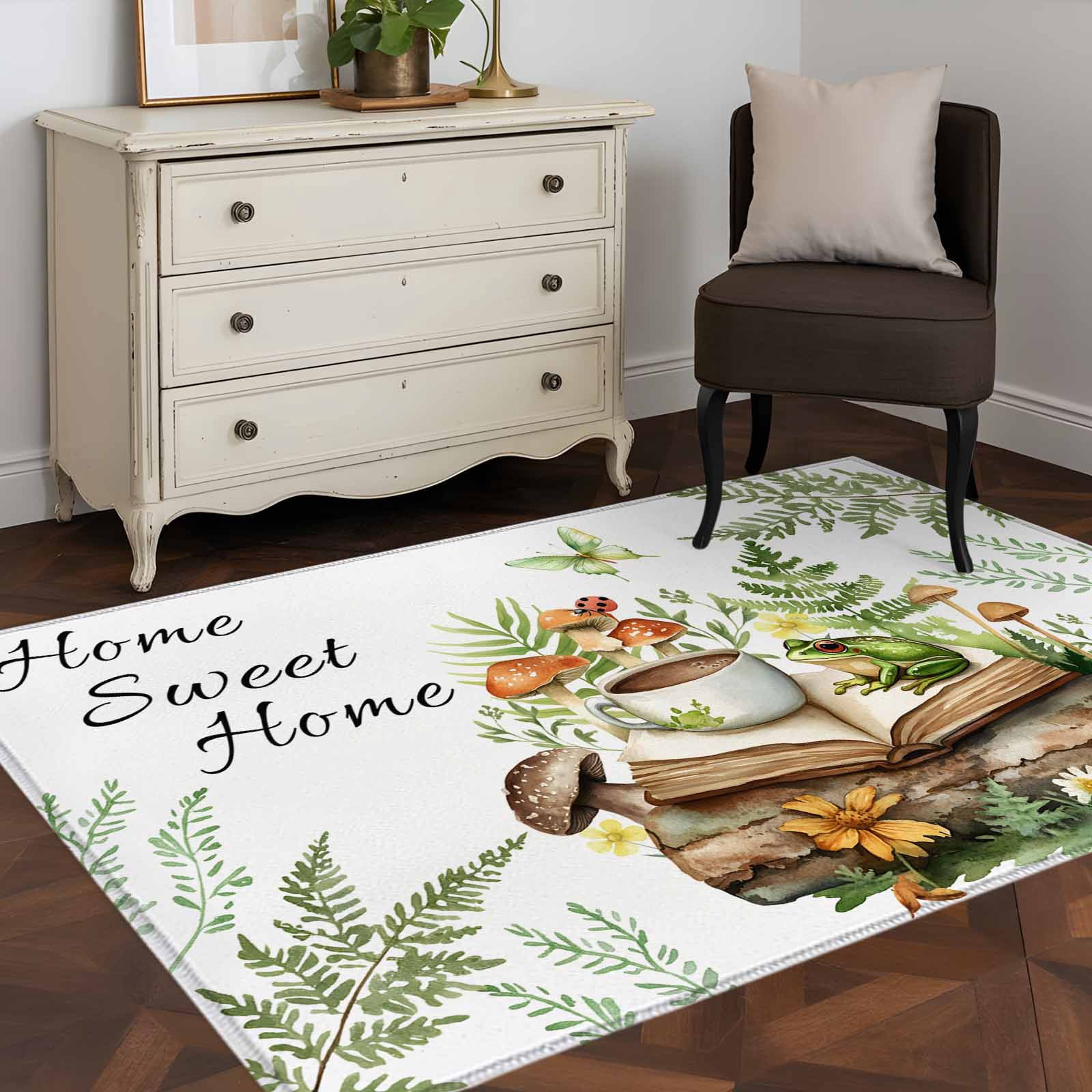 3'x5' Area Rugs, Green Frog Indoor Outdoor Area Rug for Living Room ...