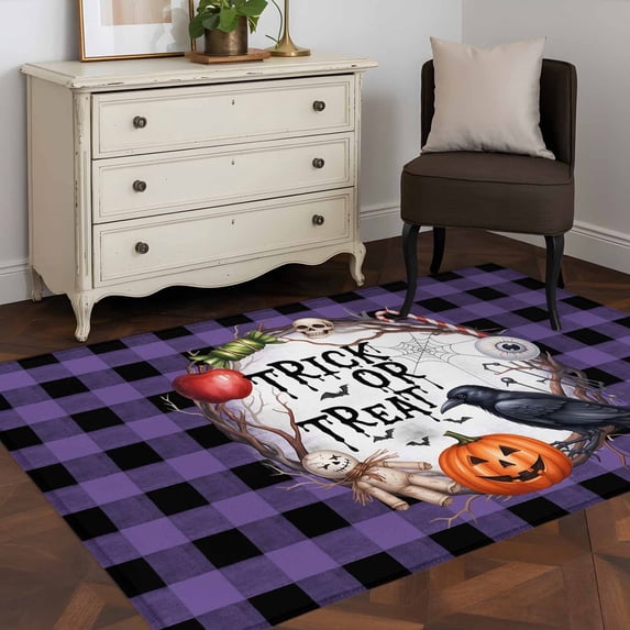 3'x5' Area Rugs, Halloween Indoor Outdoor Area Rug for Living Room ...