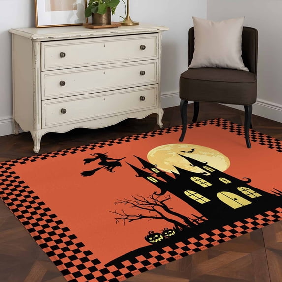 3'x5' Area Rugs, Halloween Indoor Outdoor Area Rug for Living Room ...