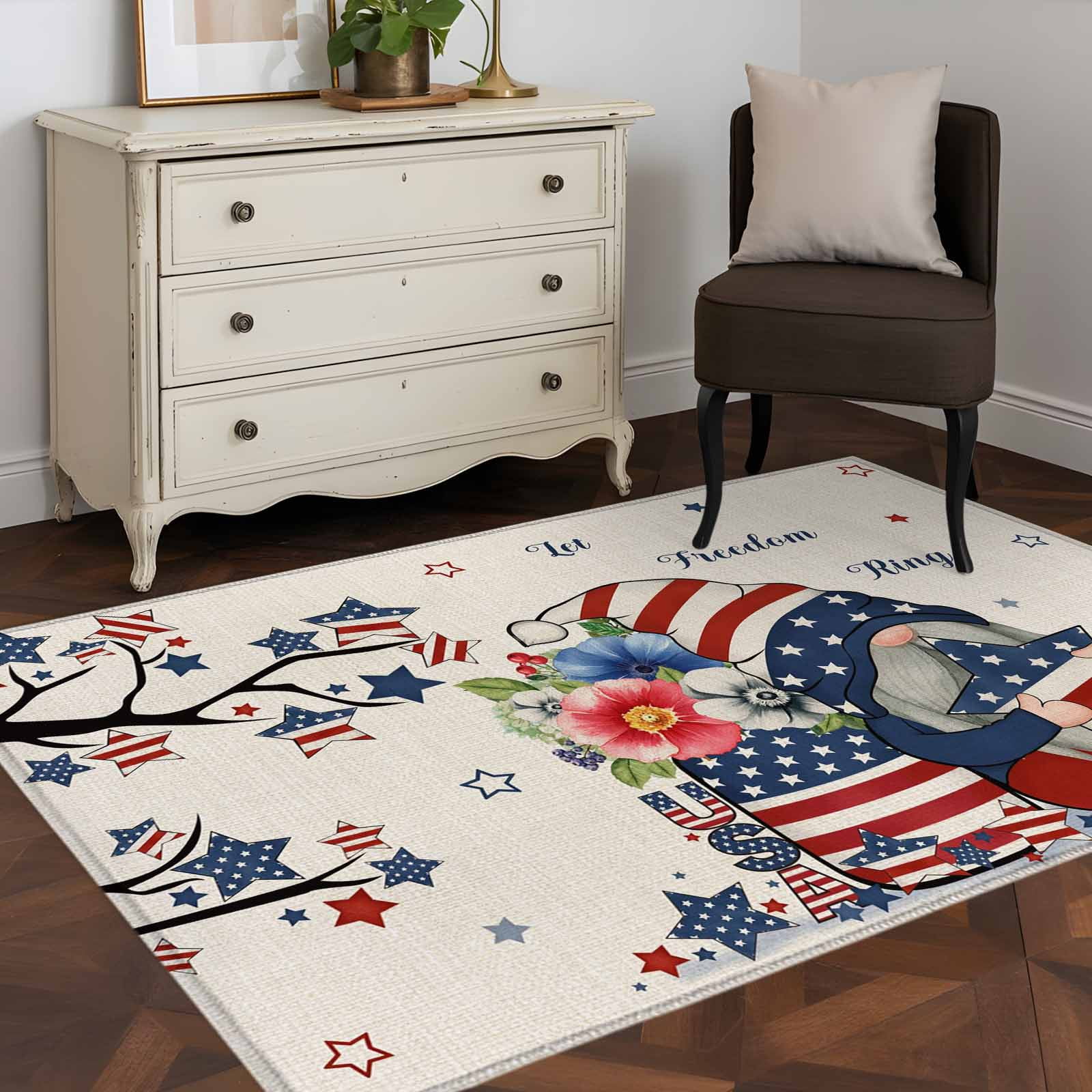 3'x5' Area Rugs, Independence Day Indoor Outdoor Area Rug for Living ...