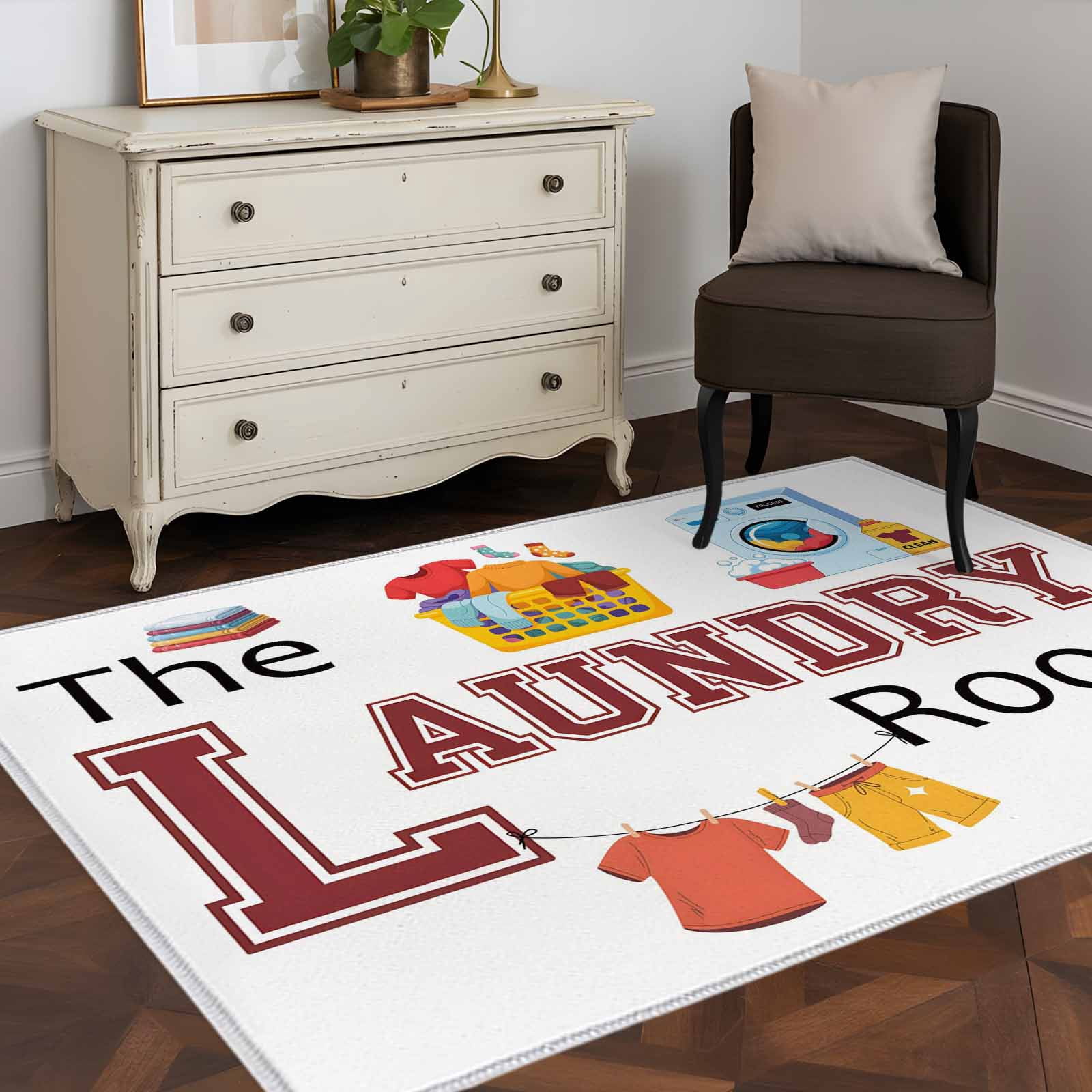 3'x5' Area Rugs, Laundry Room Indoor Outdoor Area Rug for Living Room ...