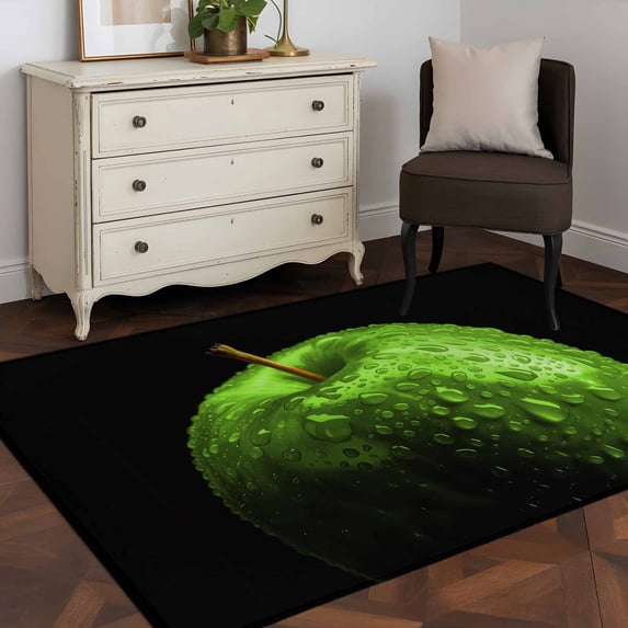 3'x5' Area Rugs, Light Green Fruit Indoor Outdoor Area Rug for Living ...