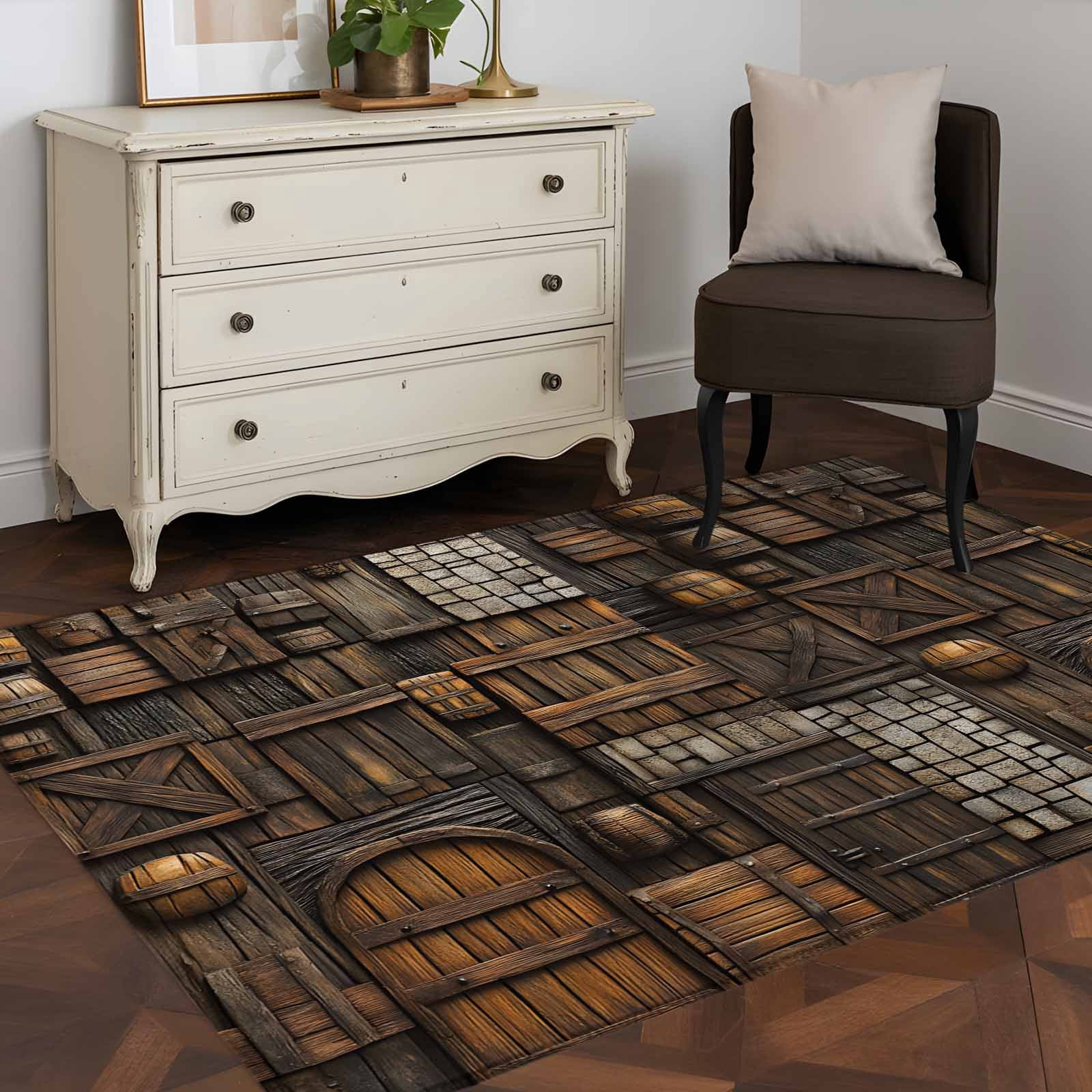 3'x5' Area Rugs, Medieval Indoor Outdoor Area Rug for Living Room ...