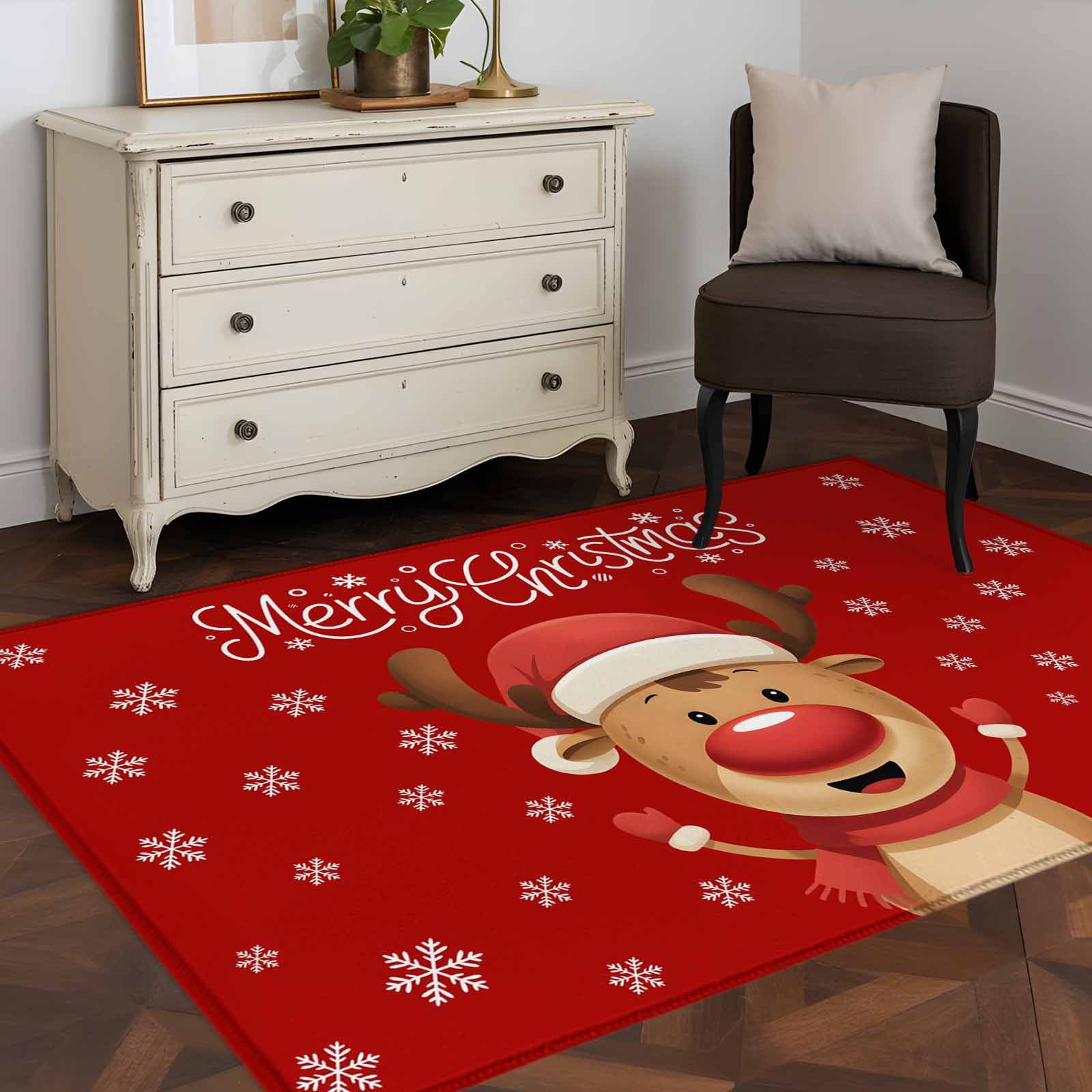 3'x5' Area Rugs, Merry Christmas Indoor Outdoor Area Rug for Living ...