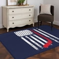 3'x5' Area Rugs, Navy Blue Hockey American Flag Indoor Outdoor Area Rug ...