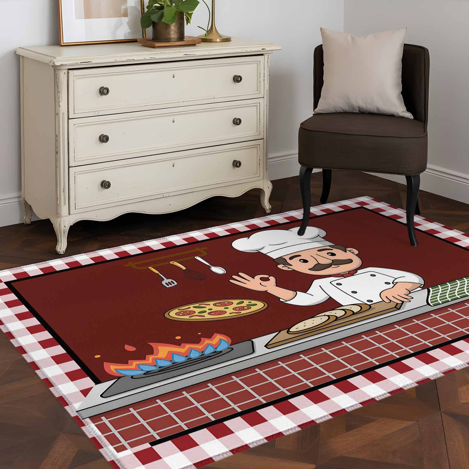 3'x5' Area Rugs, Ok Gourmet Cooking Indoor Outdoor Area Rug for Living ...