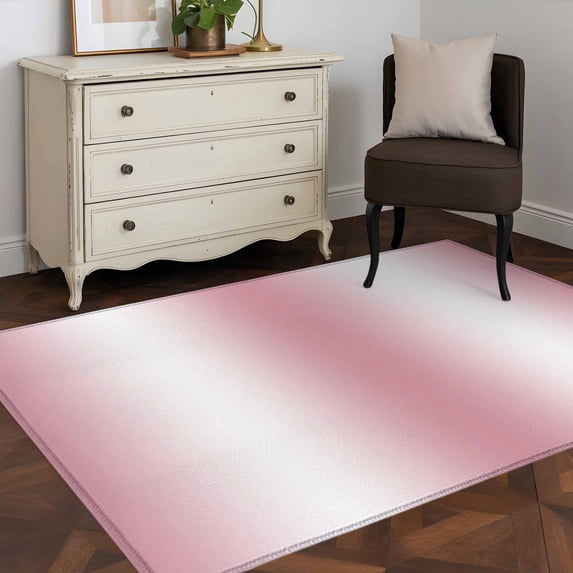 3'x5' Area Rugs, Pink White Ombre Indoor Outdoor Area Rug for Living ...
