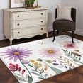 3'x5' Area Rugs, Purple Flowers Blossom Indoor Outdoor Area Rug for ...