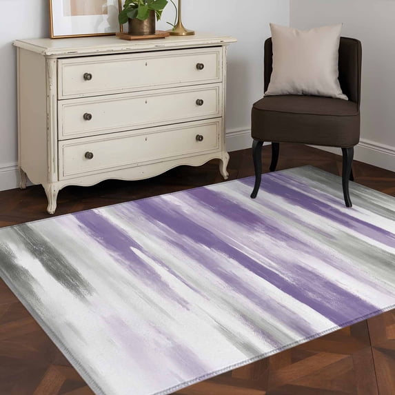 3'x5' Area Rugs, Purple Gray Indoor Outdoor Area Rug for Living Room ...