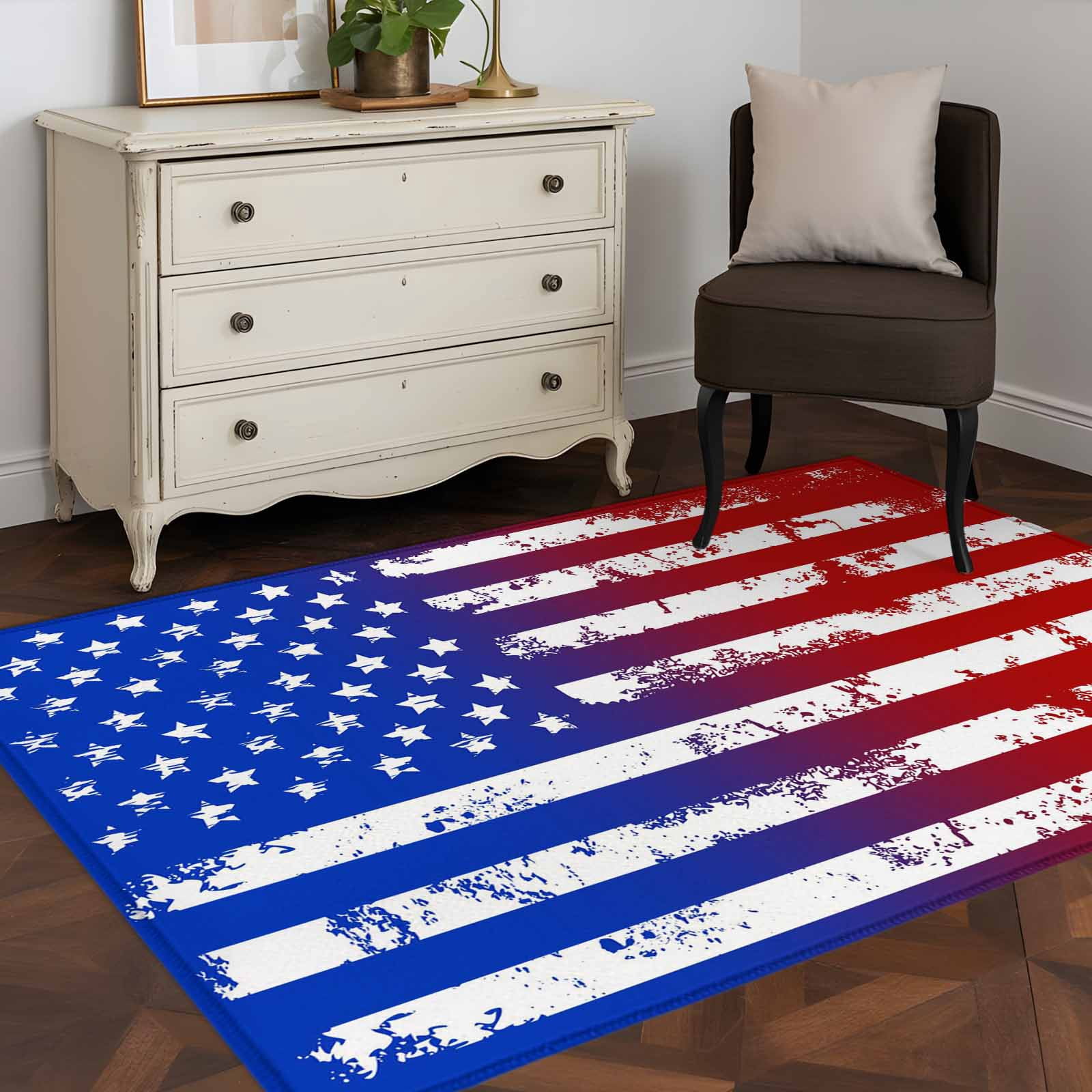 3'x5' Area Rugs, Red Blue Indoor Outdoor Area Rug for Living Room ...