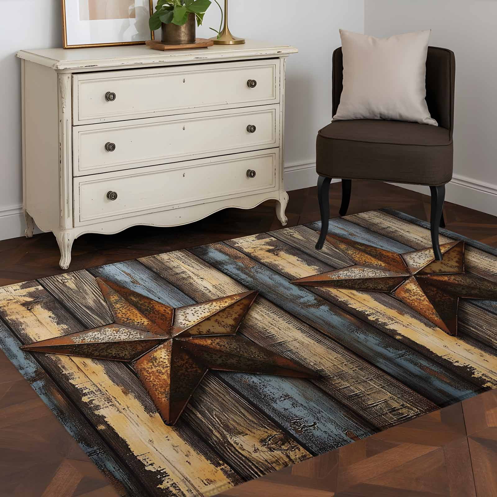 3'x5' Area Rugs, Retro Vintage Indoor Outdoor Area Rug for Living Room ...