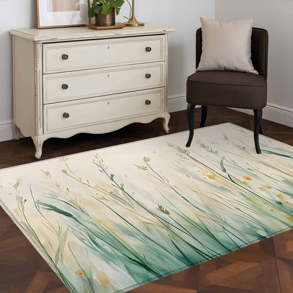 3'x5' Area Rugs, Spring Botanical Indoor Outdoor Area Rug for Living ...