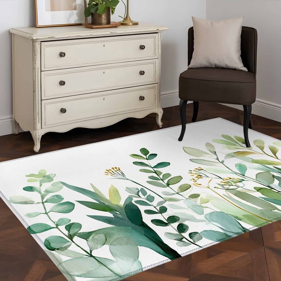 3'x5' Area Rugs, Spring Leaves Indoor Outdoor Area Rug for Living Room ...