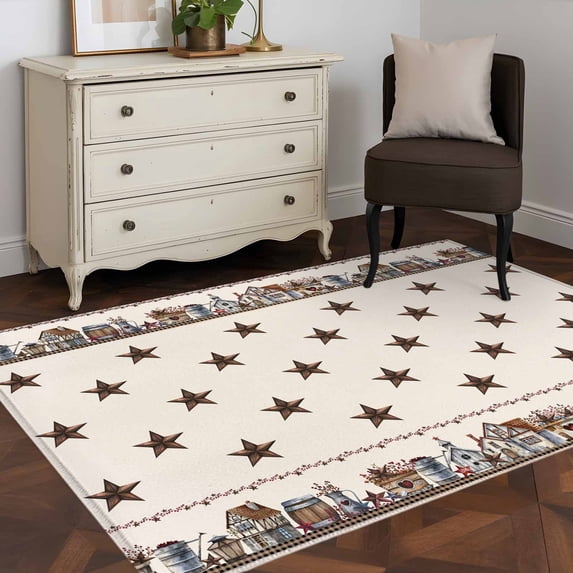 3'x5' Area Rugs, Star Rustic Indoor Outdoor Area Rug for Living Room ...