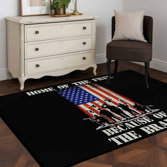 3'x5' Area Rugs, Striped Black Indoor Outdoor Area Rug for Living Room ...