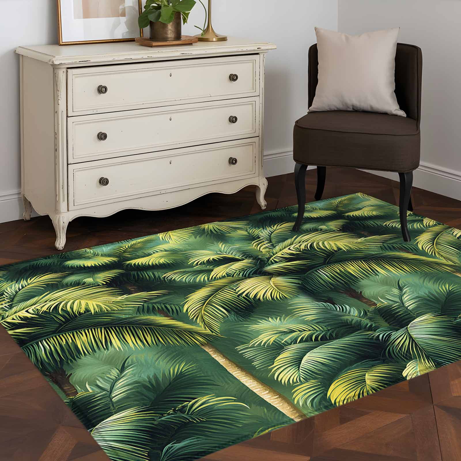 3'x5' Area Rugs, Summer Palm Tree Indoor Outdoor Area Rug for Living ...