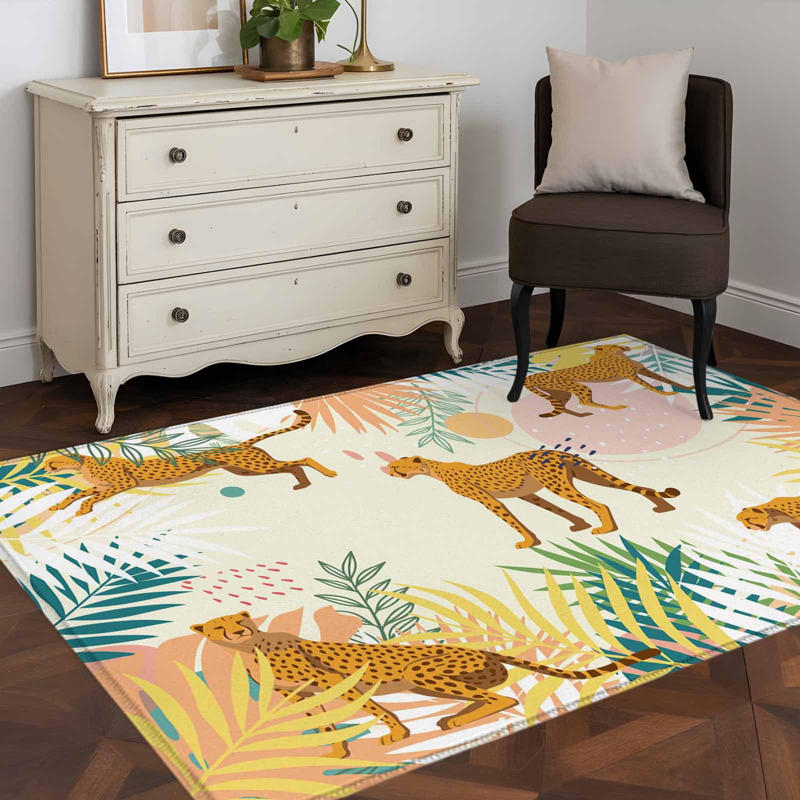 3'x5' Area Rugs, Summer Wildlife Indoor Outdoor Area Rug for Living ...