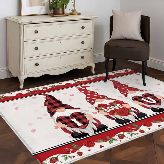 3'x5' Area Rugs, Valentine's Day Indoor Outdoor Area Rug for Living ...