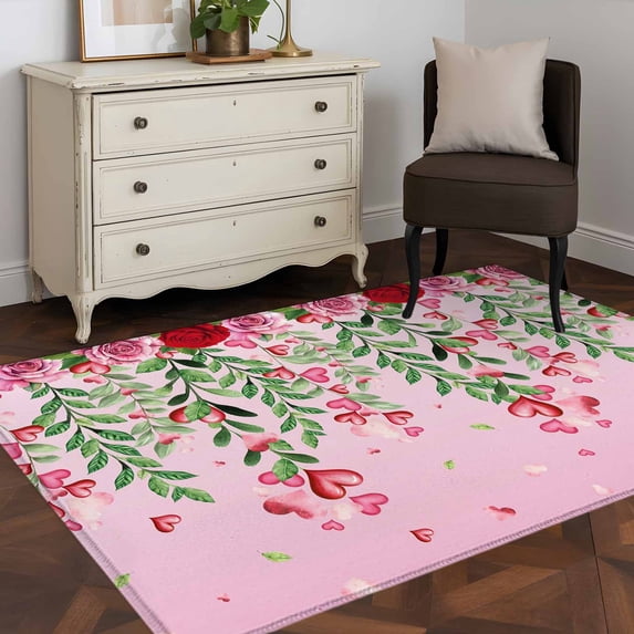3'x5' Area Rugs, Valentine's Day Indoor Outdoor Area Rug for Living ...