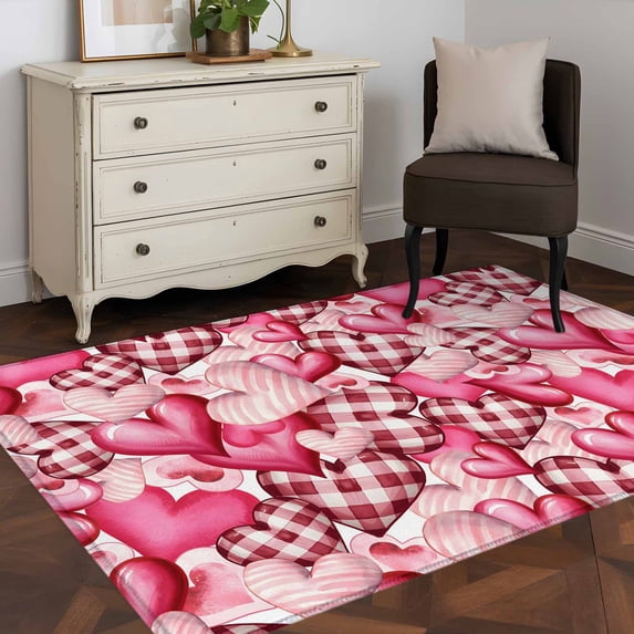 3'x5' Area Rugs, Valentine's Day Indoor Outdoor Area Rug for Living ...