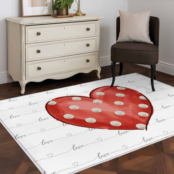 3'x5' Area Rugs, Valentine's Day Indoor Outdoor Area Rug for Living ...