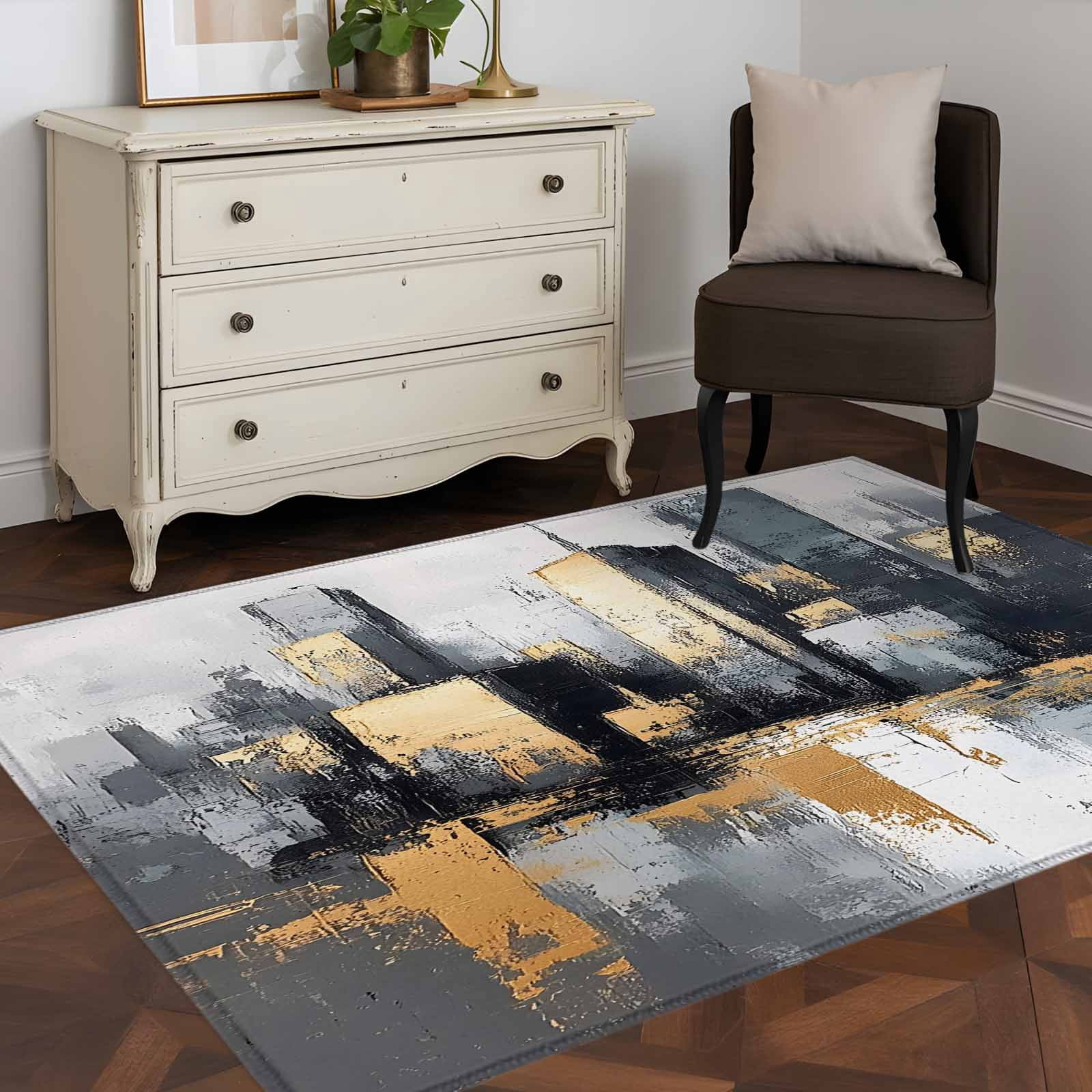 3'x5' Area Rugs, Vintage Building Indoor Outdoor Area Rug for Living ...