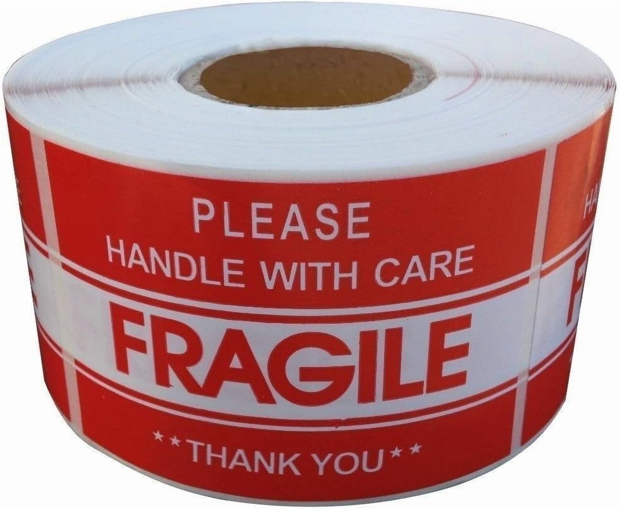 3"x5" Fragile Tapes Stamp - Handle With Care Thank You Stickers - 500 ...