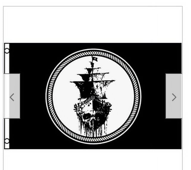 3'x5' Ghost Pirate Ship Flag Black Sea Mutiny Jolly Roger Skull Sword ...