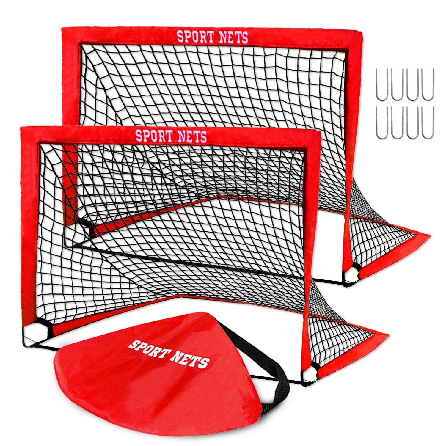 3'x5' Portable Pop Up Soccer Goal - Set of 2 Goals - Walmart.com