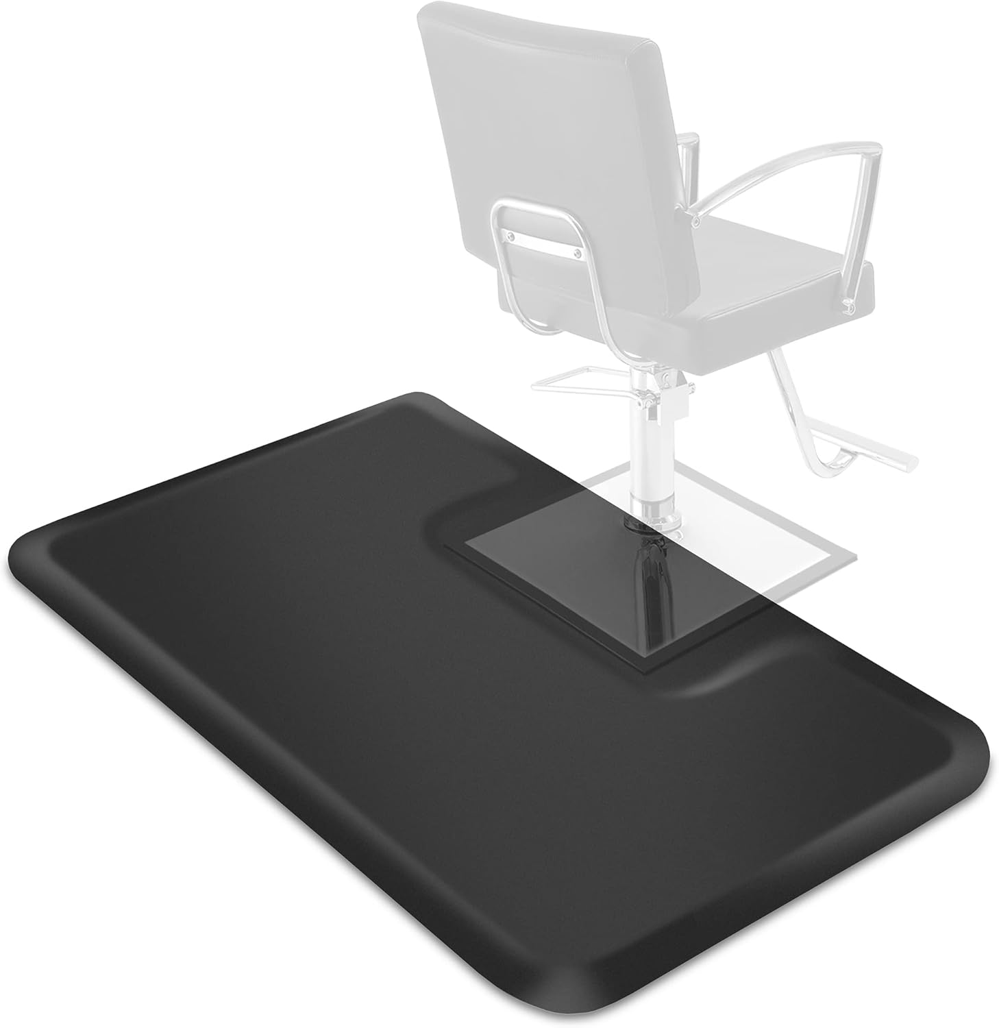 3'x5' Professional Anti-Fatigue Salon Mat - 1/2" Thick Black Rectangle ...
