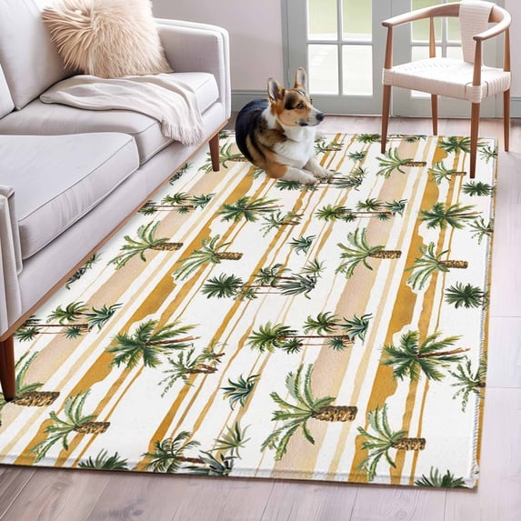 3'x5' Rug for Living Room Bedroom, Tropical Plants Washable Area Rugs ...