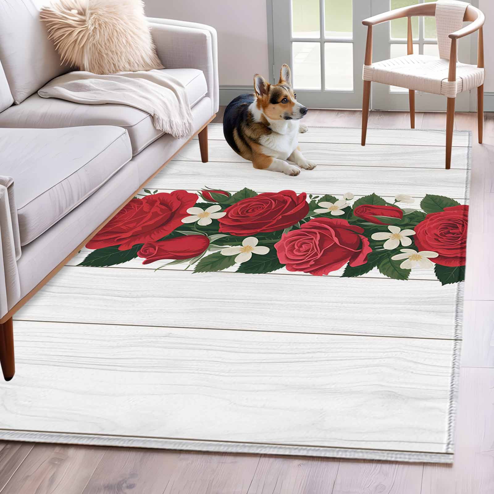 3'x5' Rug for Living Room Bedroom, Valentine's Day Washable Area Rugs ...